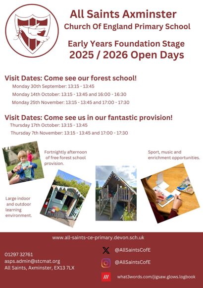 Reception Intake 2025 Open Sessions - News Blog - All Saints Axminster ...